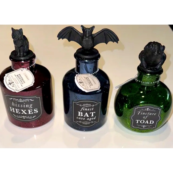 Target | Holiday | Target Set Of 3 Halloween Glass Potion Apothecary ...